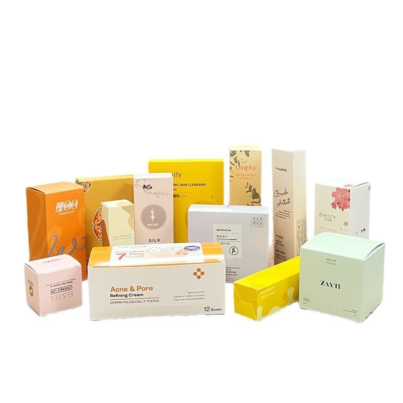 Customized Color Cosmetic Packaging Box White CMYK Custom Cardboard ...